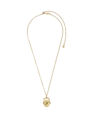 FABLE ENGLAND Initial Anemone Spinner Chain Necklace