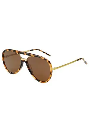 FREYRS EYEWEAR Aviator Sunglasses - Milky Tortoise/solid Brown
