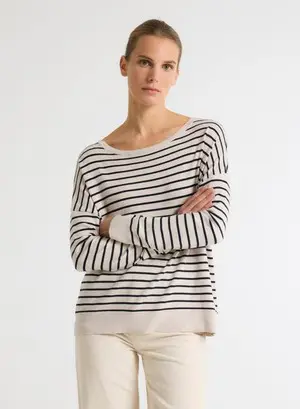 Majestic Filatures Striped T-shirts For Women