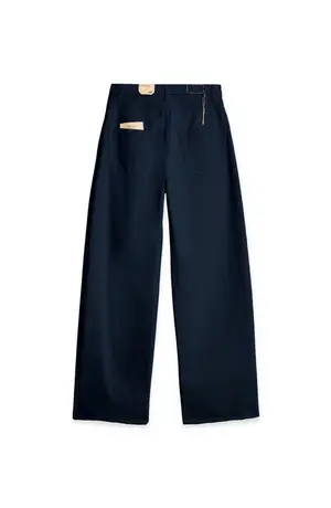 FORTELA Jaron Wide-leg Cotton Trousers - Blue