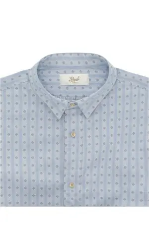 FORTELA Prequel Cotton Short Sleeve Shirt - Blue