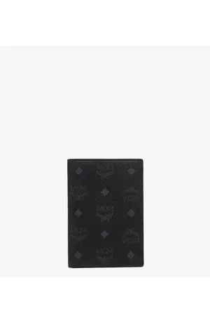 Mcm Ottomar Passport Holder In Visetos - Black