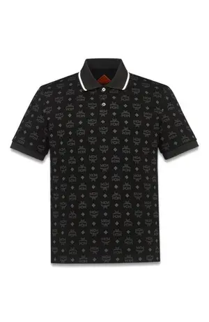 Mcm Monogram Jacquard Polo Shirt