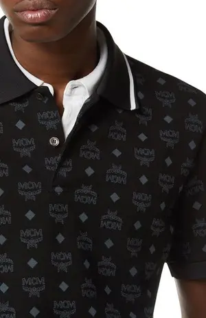 Mcm Monogram Jacquard Polo Shirt