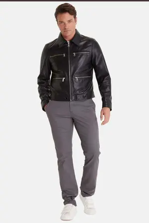 FURNIQ UK Marcus Leather Jacket - Black