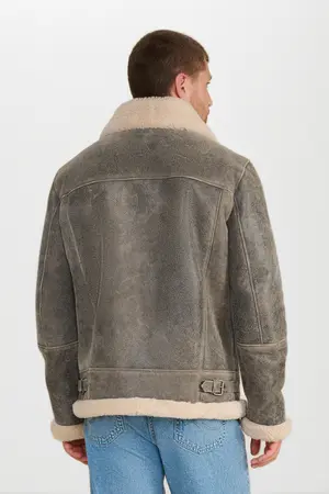 FURNIQ UK Rupert Shearling Aviator Jacket