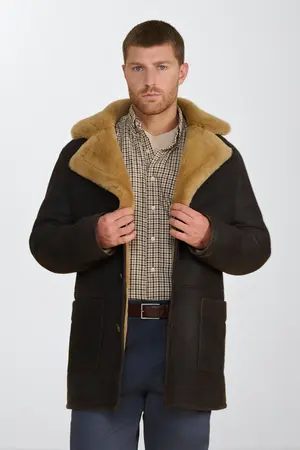 FURNIQ UK William Shearling Coat - Brown