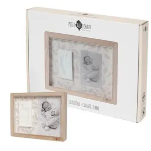 PETIT ARTICHAUT Classic Framebaby Handprint & Photo Frame - Ivy Grey