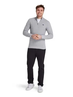 RAGING BULL Classic Ribbed Quarter Zip Knit Jumper