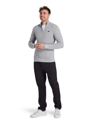 RAGING BULL Classic Ribbed Quarter Zip Knit Jumper