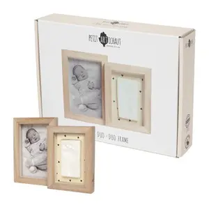 PETIT ARTICHAUT Duo Baby Framebaby Handprint & Photo Frame - Pretty Hearts
