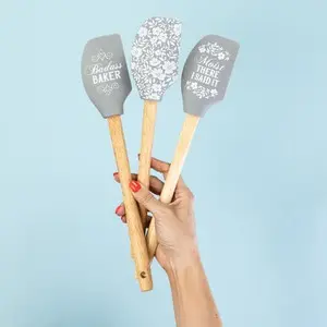TOTALEE GIFT Badass Baker Gray Spatula Rubber
