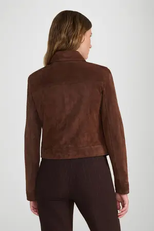 FURNIQ UK Isabella Suede Jacket - Brown