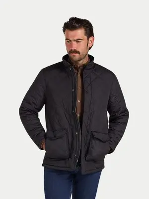 RAGING BULL Long Sleeve Quilted Jacket - Black