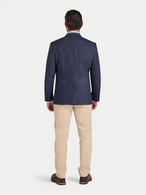 RAGING BULL Herringbone Long Sleeve Wool Blazer
