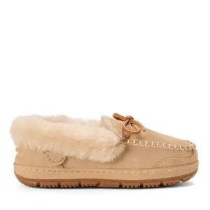 DEARFOAMS Fireside Gladstone Genuine Shearling Moccasin - Sand