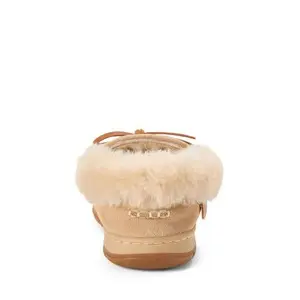 DEARFOAMS Fireside Gladstone Genuine Shearling Moccasin - Sand