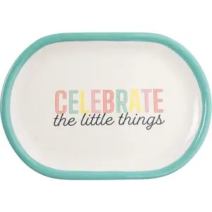 TOTALEE GIFT Celebrate Platter Ceramic - Blue