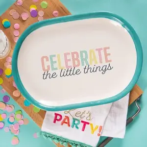 TOTALEE GIFT Celebrate Platter Ceramic