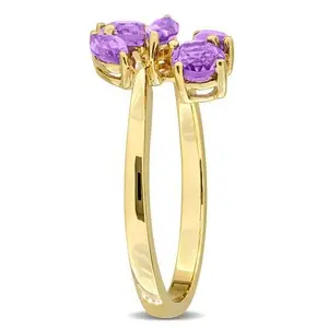 JULIANNA B. Cluster Ring With In Yellow-plated Sterling Silver