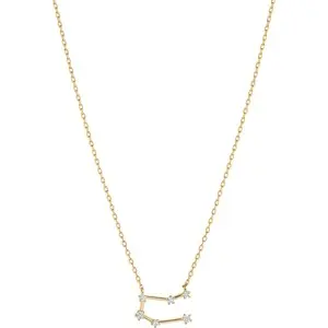 BEARFRUIT JEWELRY 14k Gold Plated Constellation Zodiac Necklace - Gold - Gemini