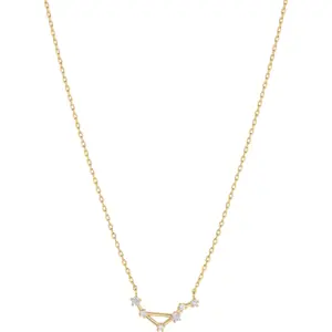 BEARFRUIT JEWELRY 14k Gold Plated Constellation Zodiac Necklace - Gold - Libra