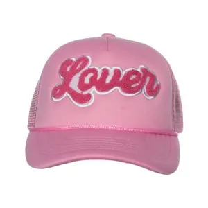 TOTALEE GIFT Lover Fuzzy Patch Trucker Hat - Pink