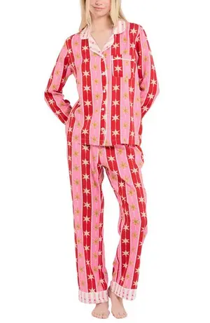 KATIE KIME Tree Topper Long Sleeve Pajama Pants Set
