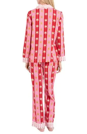 KATIE KIME Tree Topper Long Sleeve Pajama Pants Set
