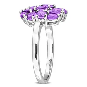 JULIANNA B. Cluster Cocktail Ring Sterling Silver - Amethyst