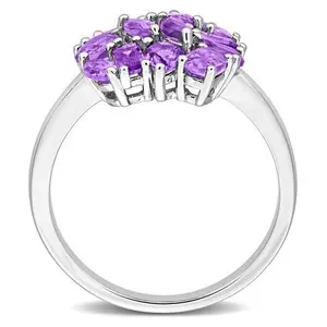 JULIANNA B. Cluster Cocktail Ring Sterling Silver - Amethyst