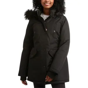 CANADA WEATHER GEAR Short Parka Hooded Jacket - Black