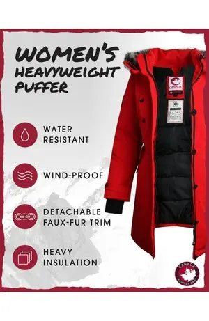 CANADA WEATHER GEAR Short Parka Hooded Jacket