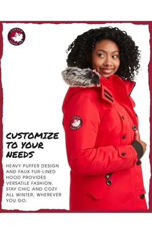 CANADA WEATHER GEAR Short Parka Hooded Jacket