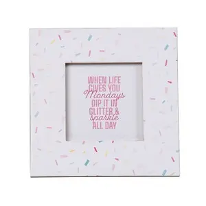 Totalee Gift Confetti Square Mdf Frame Wood