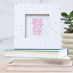 Totalee Gift Confetti Square Mdf Frame Wood