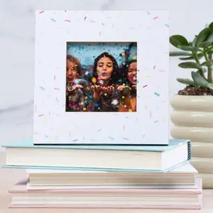 Totalee Gift Confetti Square Mdf Frame Wood