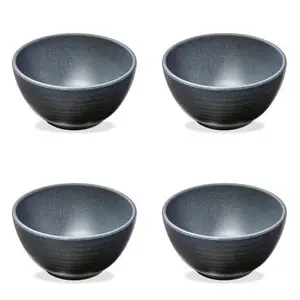TAG Brooklyn Melamine Bowl Set Of Four Charcoal Color - Gray