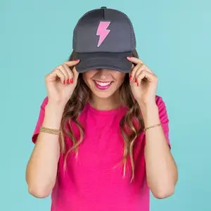 TOTALEE GIFT Bolt Chenille Patch Trucker Hat