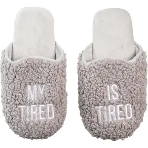 Totalee Gift Fabric Slippers - Grey