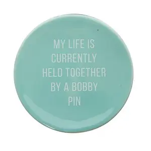 TOTALEE GIFT My Life Is Currently Being Held Together A Bobby Pin Trinket Tray Ceramic - Blue