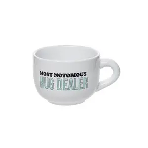 TOTALEE GIFT Most Notorious Hug Dealer Cappuccino Mug Ceramic 24 Oz - White