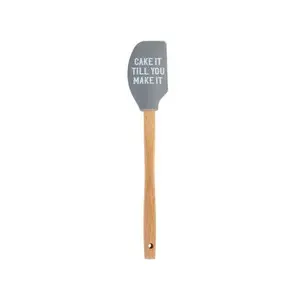 TOTALEE GIFT Cake It Till You Make It Gray Spatula Rubber - Grey