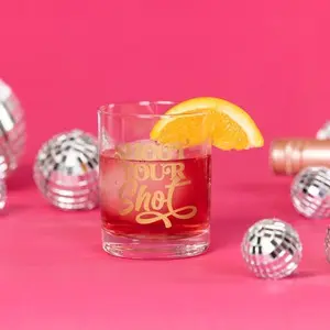Totalee Gift Shoot Your Shot Rocks Glass 10 Oz