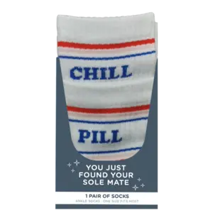 TOTALEE GIFT Chill/pill Ankle Socks