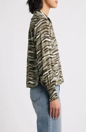 CLOTH & STONE Zebra Print Shirt