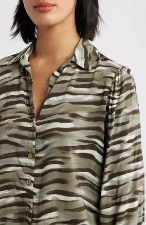 CLOTH & STONE Zebra Print Shirt