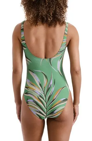 MIMI FLAMINGO Bailey One-piece Swimsuit - Coastal Leaves