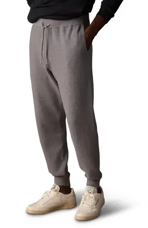 THE NORMAL BRAND Textured Cotton Blend Joggers - Greystone