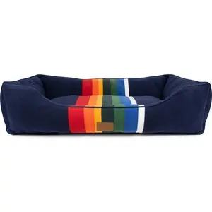 Pendleton Fleece Kuddler Dog Bed - Cabin Stripe Shale